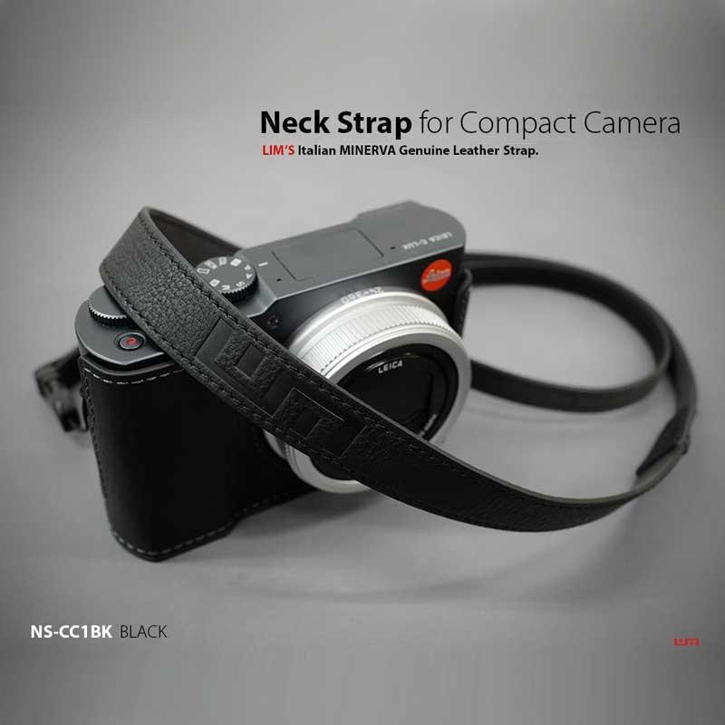 LIM'S Italian MINERVA Genuine Leather Neck Strap for Compact Camera NS ...