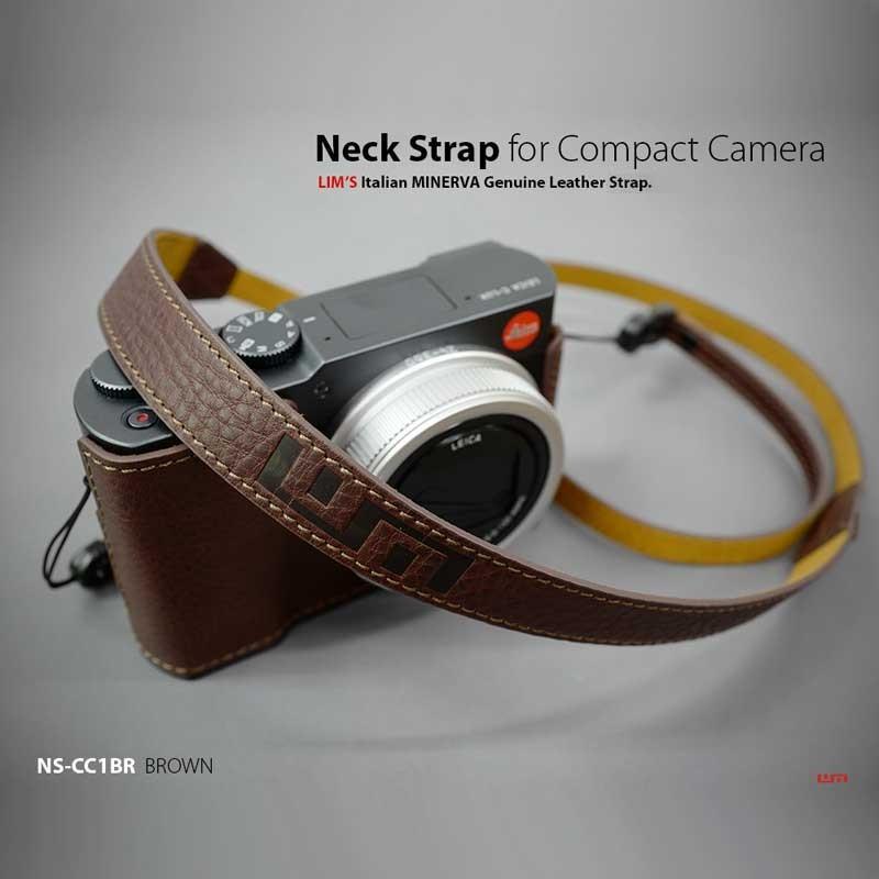 LIM'S Italian MINERVA Genuine Leather Neck Strap for Compact Camera NS ...