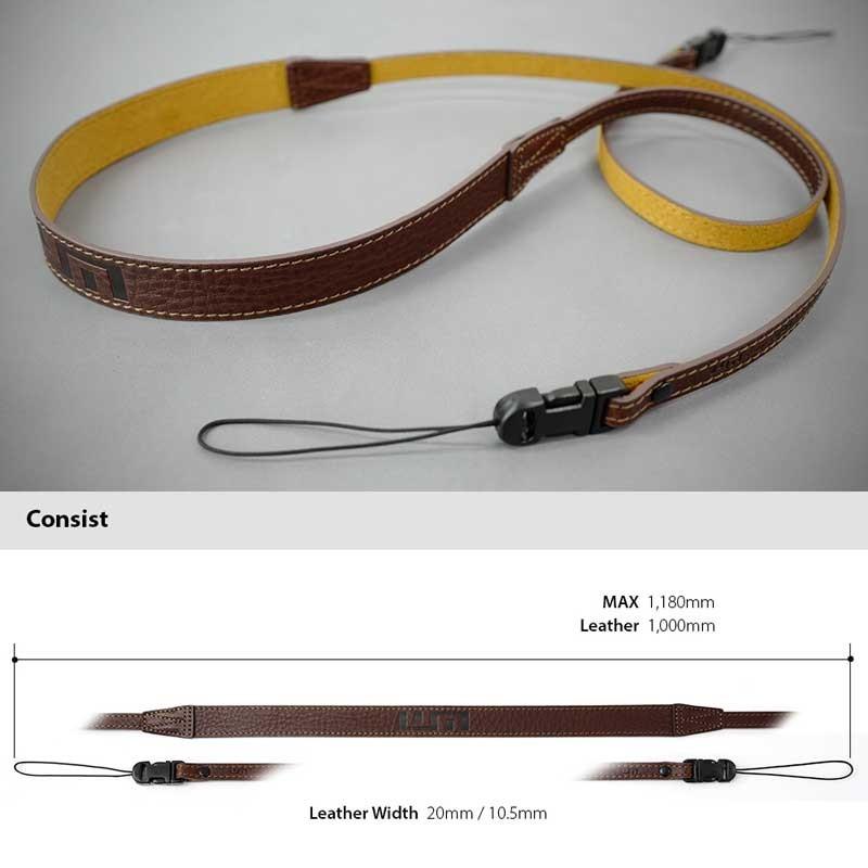 LIM'S Italian MINERVA Genuine Leather Neck Strap for Compact Camera NS ...