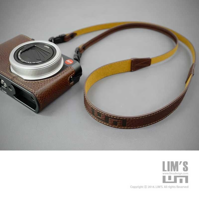 LIM'S Italian MINERVA Genuine Leather Neck Strap for Compact Camera NS ...