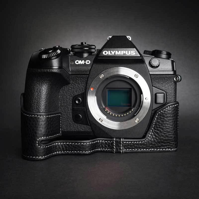 OM-D TP Original OLYMPUS E-M1 Mark III/E-M1 II用 レザー カメラケース Black ブラック ...