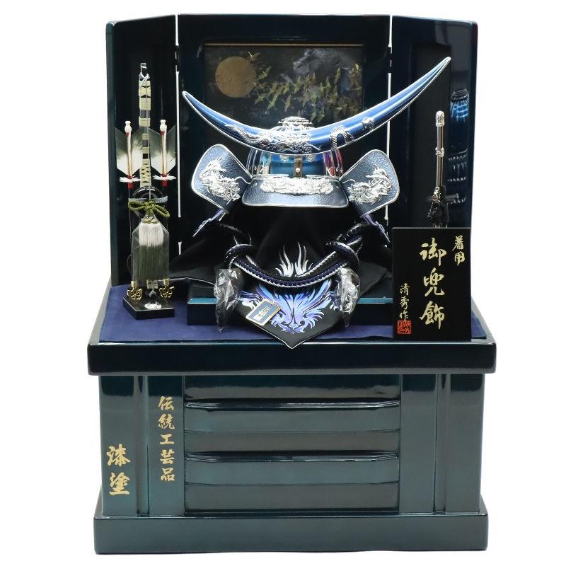 五月人形 兜飾り収納飾 清秀作 25号 昂 着用兜伊達政宗 群鶴 2024-yb082 幅63cm : 社人形会館 - 通販 - Yahoo!ショッピング