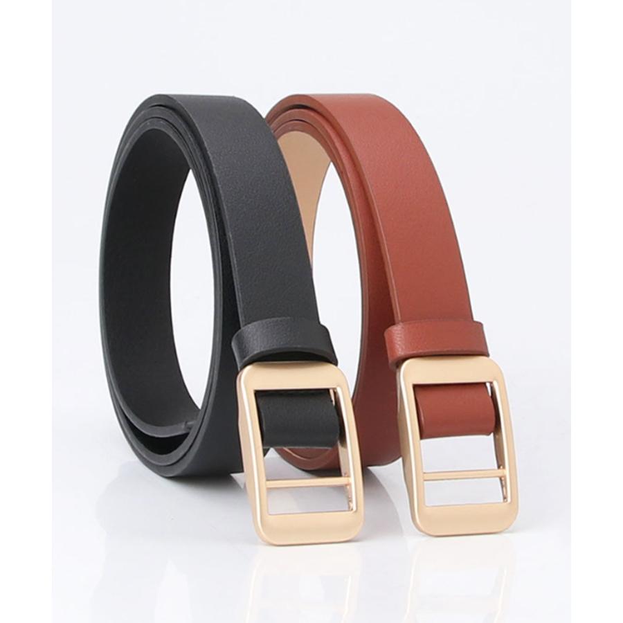 ベルト レディース メンズ 穴なし 大きいサイズ 細 細ベルト 細い 男女兼用 2way PUレザー マット 大人 無段階調節 韓国ファッション 韓国 韓国トレンド : ninon - 通販 ...