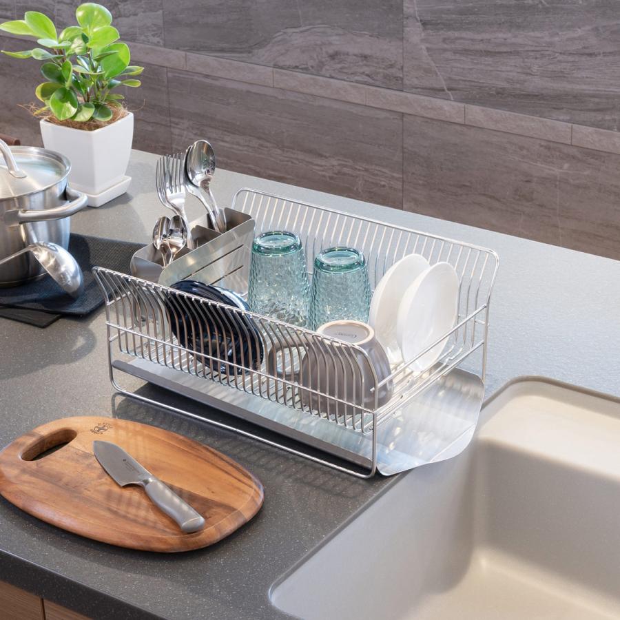 水切りラック コンパクト 横置きタイプ シルバー 台所用品 水切りかご【沖縄県・離島 配送不可】 : t09430010 : 産直お取り寄せ ...