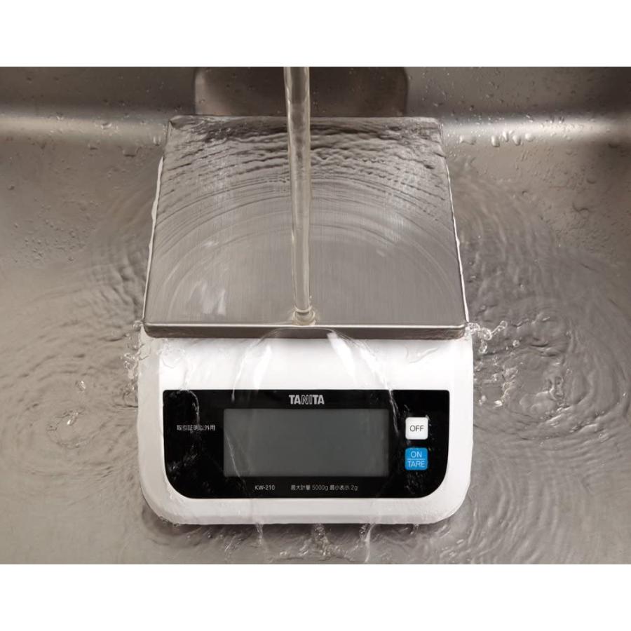 TANITA タニタ デジタルスケール KW-210-WH 最大計量5000g 完全防塵防水性能 水洗いOK 取引証明書以外 : 西衡器オンラインショップYahoo!店 - 通販 ...