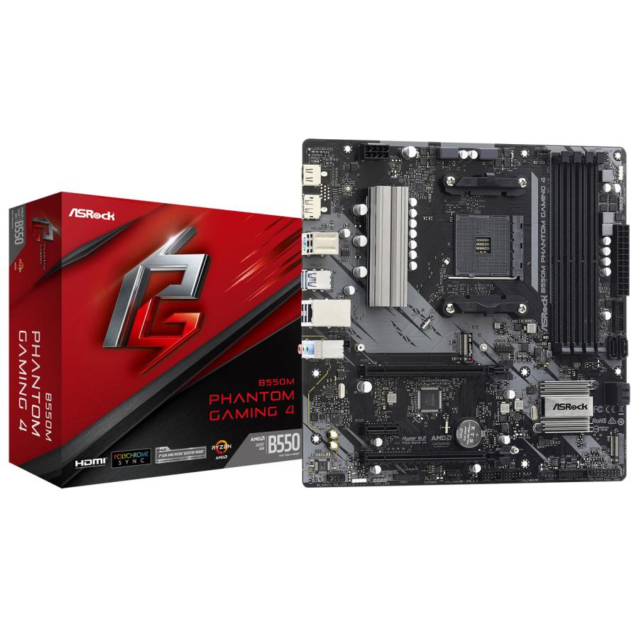 ASRock B550M Phantom Gaming 4 (B550 AM4 MicroATX) : 西村パソコン販売 ヤフー店 - 通販 - Yahoo!ショッピング