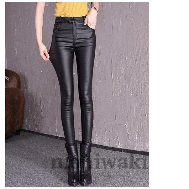 レザーパンツ レディース ロングパンツ PU エナメル 大 新作 スキニー フェイクレザー ハイウエスト 春 : fd-1120nz ...