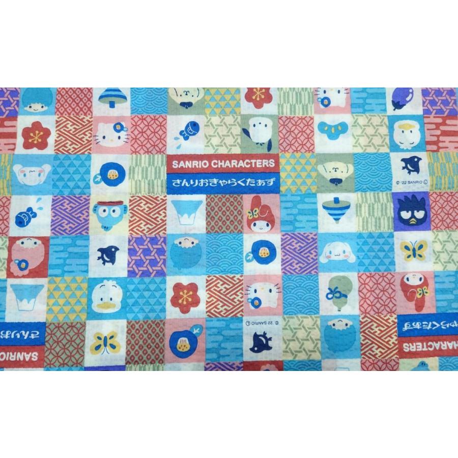生地 キャラクター サンリオ サンリオキャラクターズ MXワガラMBR 798536 2022 リップル 綿100％ 生地幅−約106cm 布 ...