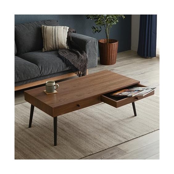 ニッセン テーブル 木目が美しい天然木突板の引き出し付きリビング 幅100cm nissen : ニッセン Yahoo!店 - 通販 - Yahoo!ショッピング