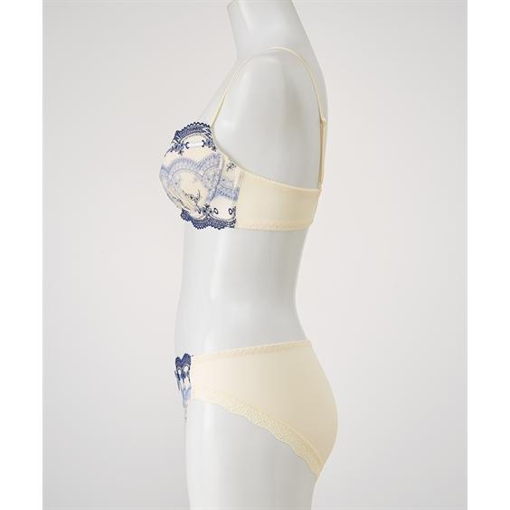 ニッセン ブラジャー ショーツ セット レディース リボン通しブラ A70_M〜D80_L ( トリンプ ) nissen : ニッセン Yahoo!店 - 通販 - Yahoo!ショッピング