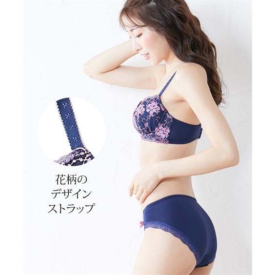 ブラジャー ショーツ セット 大きいサイズ レディース ボディハッピー フラワーロンド ( トリンプ ) C85_LL/D85_LL/E85_LL/F85_LL/G85_LL ニッセン ...