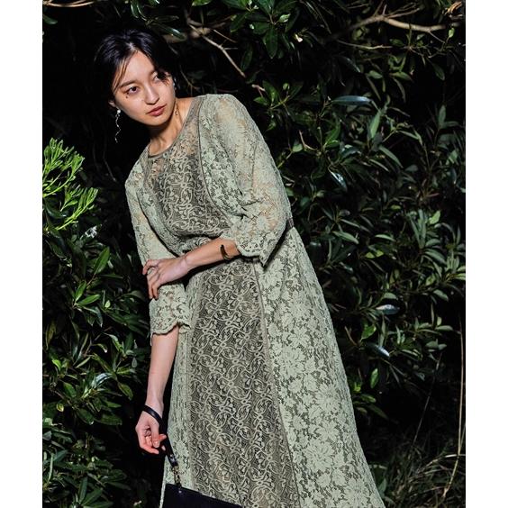 ニッセン ドレス ワンピース 大きいサイズ レディース 結婚式 パーティー オケージョン Callarus Panel Lace Onepiece Dress 4L/5L/6L nissen ...