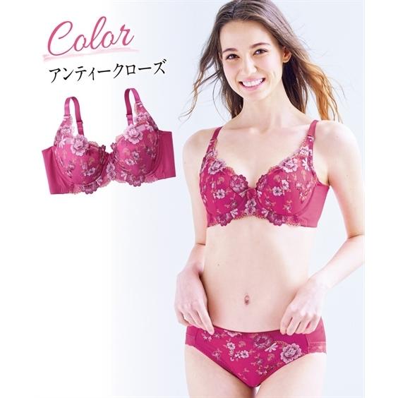 ニッセン ブラジャー ワイヤー入り レディース グラマーサイズ 締め付け感ソフト 刺しゅう レース フルカップ ( トリンプ ) D70〜H85 nissen : ニッセン Yahoo!店 ...