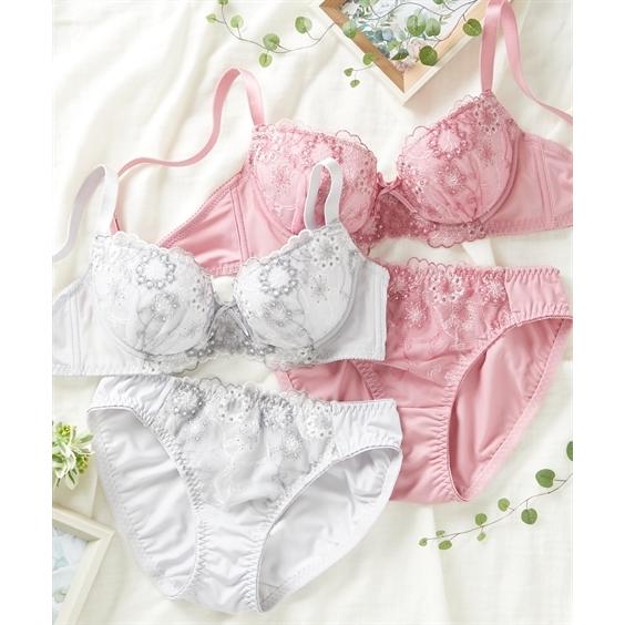 ニッセン ブラジャー ショーツ セット 大きいサイズ レディース オリエンタル調 フラワー レース E85_LL/E90_3L/F85_LL/F90_3L nissen : ニッセン ...