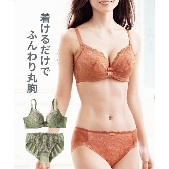 ニッセン ブラジャー ショーツ セット 大きいサイズ レディース タックで飾る 脇高 ( トリンプ ) E85_LL-3L〜F100_4L-5L nissen : ニッセン Yahoo!店 ...