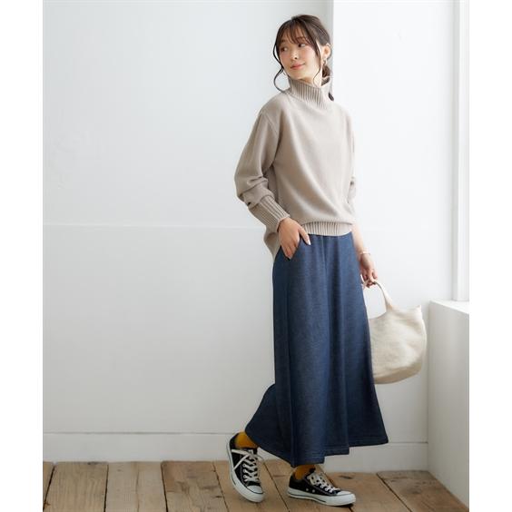 スカート ロング レディース カットソー あったか裏シャギー 冬 S〜6L ニッセン nissen :ZZY4322E2733:ニッセン Yahoo!店 - 通販 - Yahoo!ショッピング