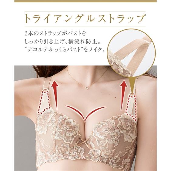 ブラジャー ショーツ セット 大きいサイズ レディース いでよ 谷間 フロラシオン レース E85_LL〜F95_3L ニッセン nissen : zzy4323a1643 : ニッセン ...