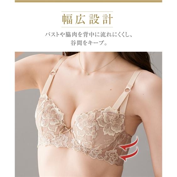 ブラジャー ショーツ セット 大きいサイズ レディース いでよ 谷間 フロラシオン レース E85_LL〜F95_3L ニッセン nissen : zzy4323a1643 : ニッセン ...