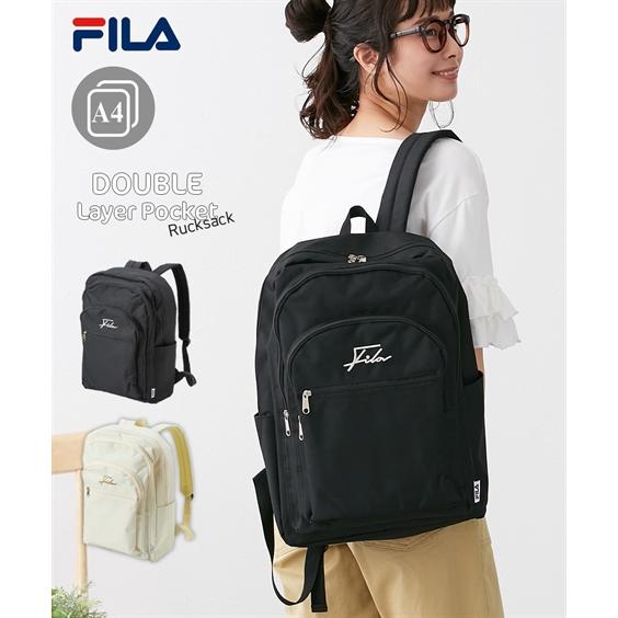 FILA レディース 二層ポケット リュック A4対応 ニッセン nissen : ニッセン Yahoo!店 - 通販 - Yahoo!ショッピング