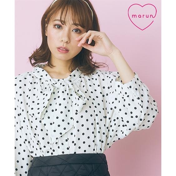 大きいサイズ レディース ボータイドット ブラウス marun 6L/8L/10L ニッセン nissen : zzy4323d0555 : ニッセン Yahoo!店 - 通販 - Yahoo ...