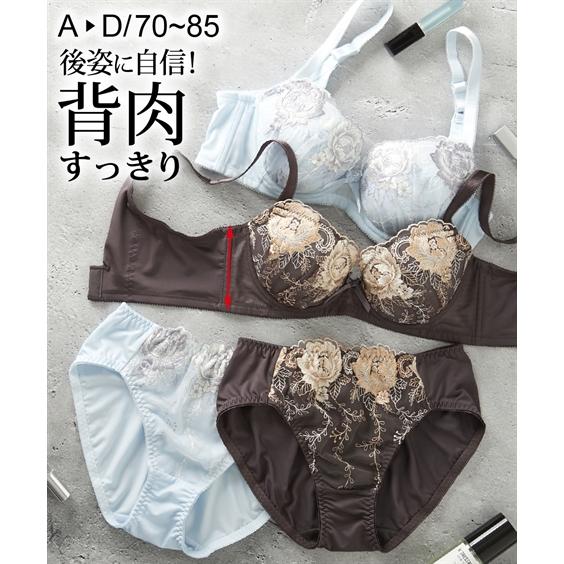 ブラジャー ショーツ セット レディース すっきり背中美 A85_LL/B85_LL/C85_LL/D85_LL ニッセン nissen : zzy4323d1723 : ニッセン Yahoo ...