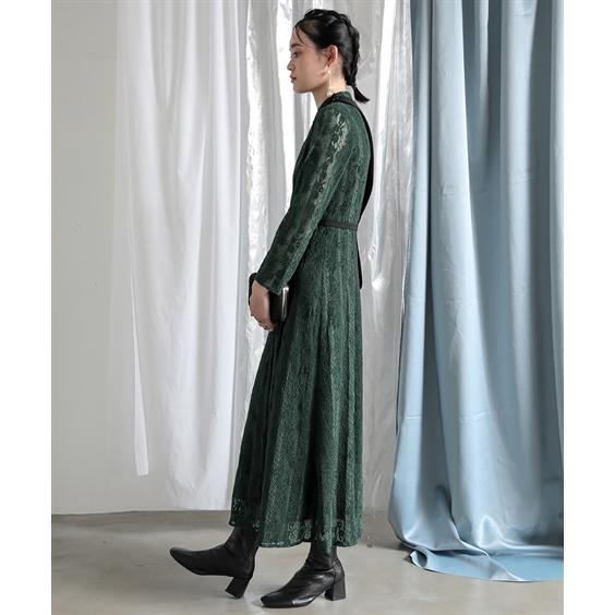 ニッセン ドレス ワンピース 大きいサイズ レディース 結婚式 パーティー オケージョン 起毛 レース 使いアシメジレ デザイン ｜ 有〔Callarus〕 4L nissen : ニッセン ...