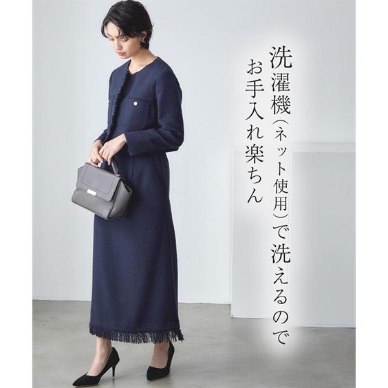 スーツ スカート フォーマル レディース 入学式 卒業式 ショート 丈ノーカラー ジャケット フリンジ ロング ＋ ｜ 有〔Callarus〕 S/M/L/LL/3L ニッセン nissen ...