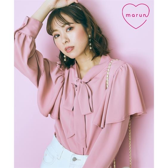 ニッセン 大きいサイズ レディース フリルボータイ ブラウス marun L/LL/3L/4L/5L nissen : ニッセン Yahoo!店 - 通販 - Yahoo!ショッピング