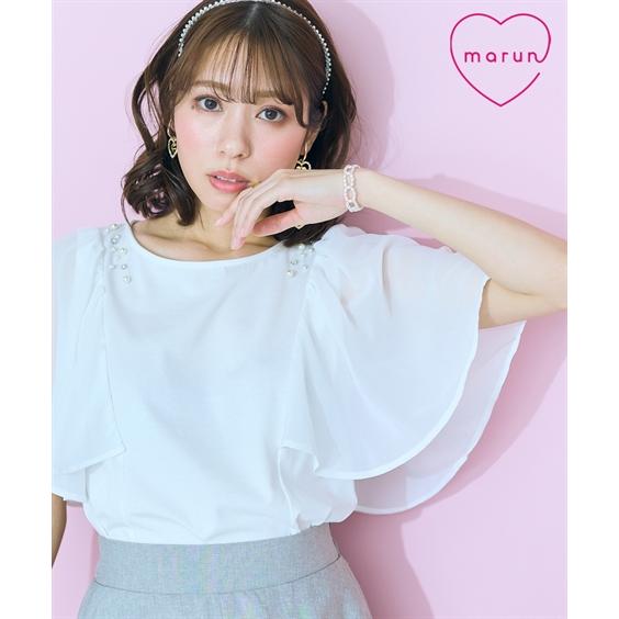 ニッセン Tシャツ カットソー 大きいサイズ レディース ビジュー デザイン marun 6L/8L/10L nissen : ニッセン Yahoo!店 - 通販 - Yahoo!ショッピング