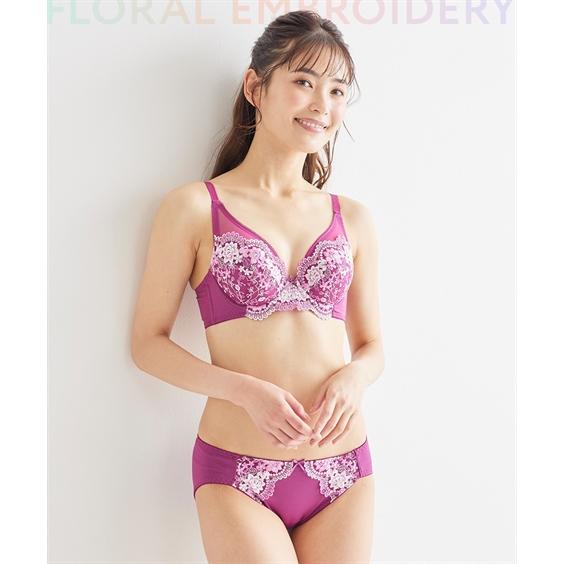 ニッセン ブラジャー レディース 花柄刺しゅうフルカップ インナー 女性 B70〜D80 nissen : ニッセン Yahoo!店 - 通販 - Yahoo!ショッピング
