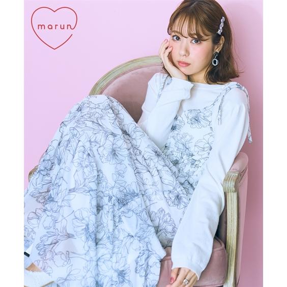 ニッセン レディース チュールキャミ ワンピース marun 秋 冬 ひざ下 | L/LL/3L/4L/5L nissen : ニッセン Yahoo!店 - 通販 - Yahoo!ショッピング