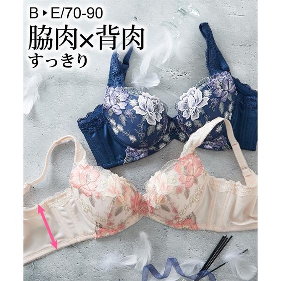 ニッセン ブラジャー レディース 背中すっきりシルエット インナー 女性 E70/E75/E80 nissen : ニッセン Yahoo!店 - 通販 - Yahoo!ショッピング