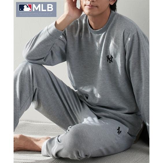 ニッセン ルームウェア メンズ MLB ダンボール無地ワンポイント 長袖 上下セット 部屋着 3L/4L/5L nissen : ニッセン Yahoo!店 - 通販 - Yahoo!ショッピング