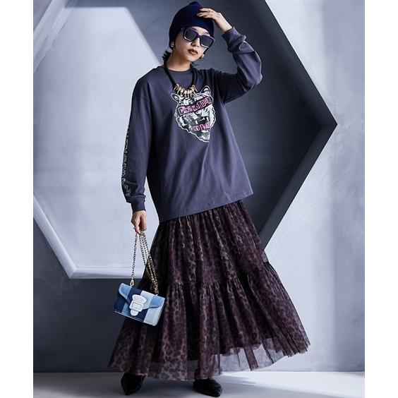 ニッセン（nissen） ロングスカート 大きいサイズ レディース 配色