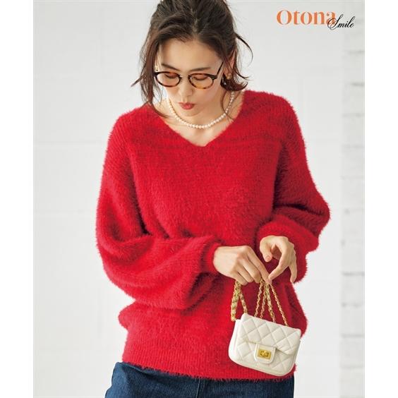 ニッセン ニット セーター レディース Vネック もっちり プルオーバー OtonaSMILE 冬 LL/3L/4L nissen : ニッセン Yahoo!店 - 通販 - Yahoo!ショッピング