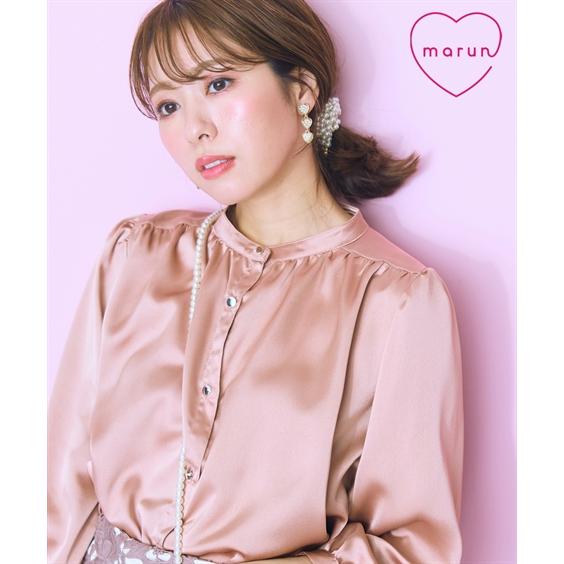 ニッセン シャツ ブラウス 大きいサイズ レディース 微光沢ギャザー デザイン marun 6L/8L/10L nissen : ニッセン Yahoo!店 - 通販 - Yahoo!ショッピング