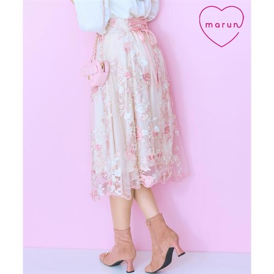 ニッセン ロングスカート 大きいサイズ レディース 花柄刺しゅう ニッセン ロングスカート 大きいサイズ レディース 花柄刺しゅう