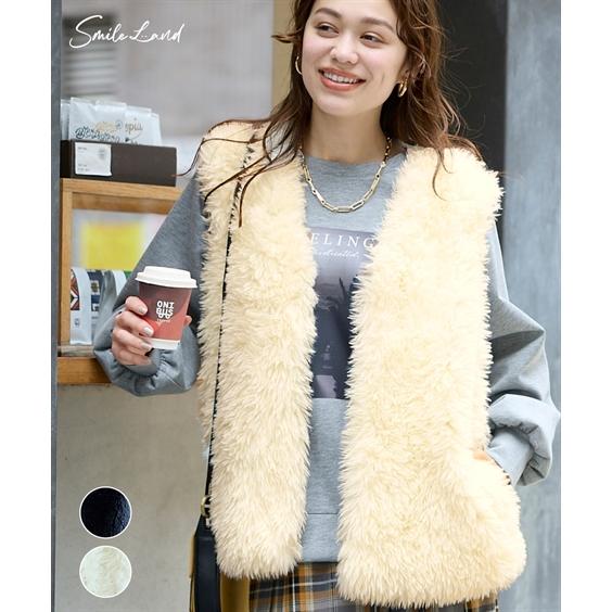 ニッセン ベスト 大きいサイズ レディース もこもこフェイクファー 重ね着 レイヤード 5L〜6L/8L/10L nissen : ニッセン Yahoo!店 - 通販 - Yahoo!ショッピング