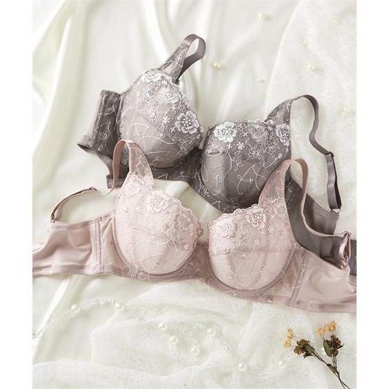 ニッセン ブラジャー 大きいサイズ レディース 脇高大人なくすみ カラー インナー 女性 D85/D90 nissen : ニッセン Yahoo!店 - 通販 - Yahoo!ショッピング