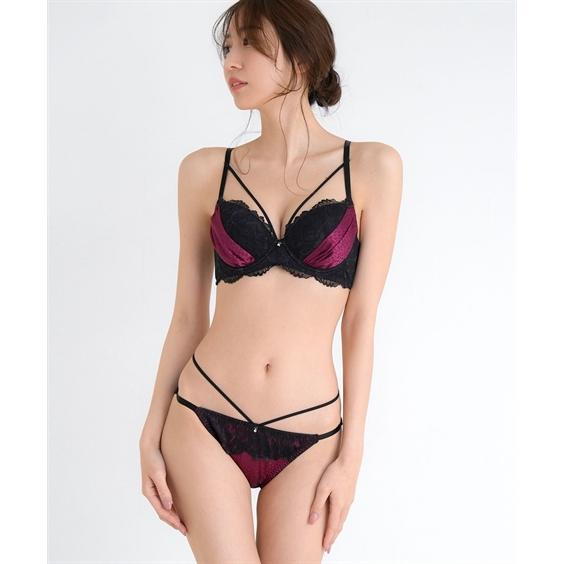 ニッセン ブラジャー ショーツ セット 大きいサイズ レディース レオパードサテンストリング ブラショーツ 女性 インナー パンツ E85_LL〜F100_5L nissen : ニッセン ...