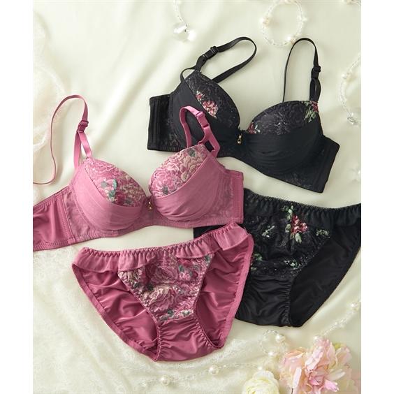 ニッセン ブラジャー 大きいサイズ レディース 脇高エレガントフラワー ショーツ セット インナー 女性 E85_LL/F85_LL nissen : ニッセン Yahoo!店 - 通販 ...