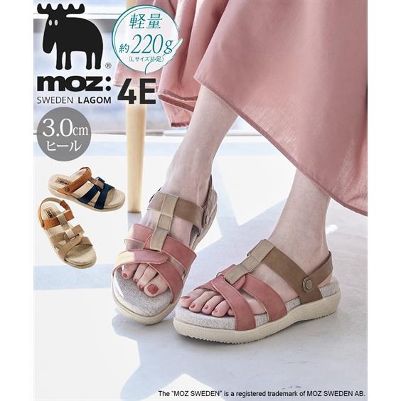 ニッセン 大きいサイズ レディース ゆったり幅広 moz モズ 2WAY デザイン サンダル ワイズ4E 夏 靴 シューズ | 23.0〜23.5/24.0〜24.5cm nissen ...