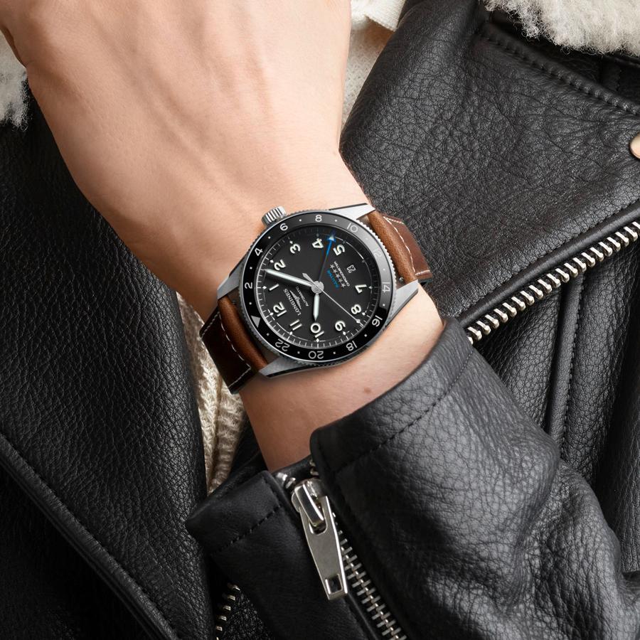 ロンジン スピリット メンズ 替えバンドプレゼント longines Zulu Time ズールータイム L38124532 自動巻 COSC ...