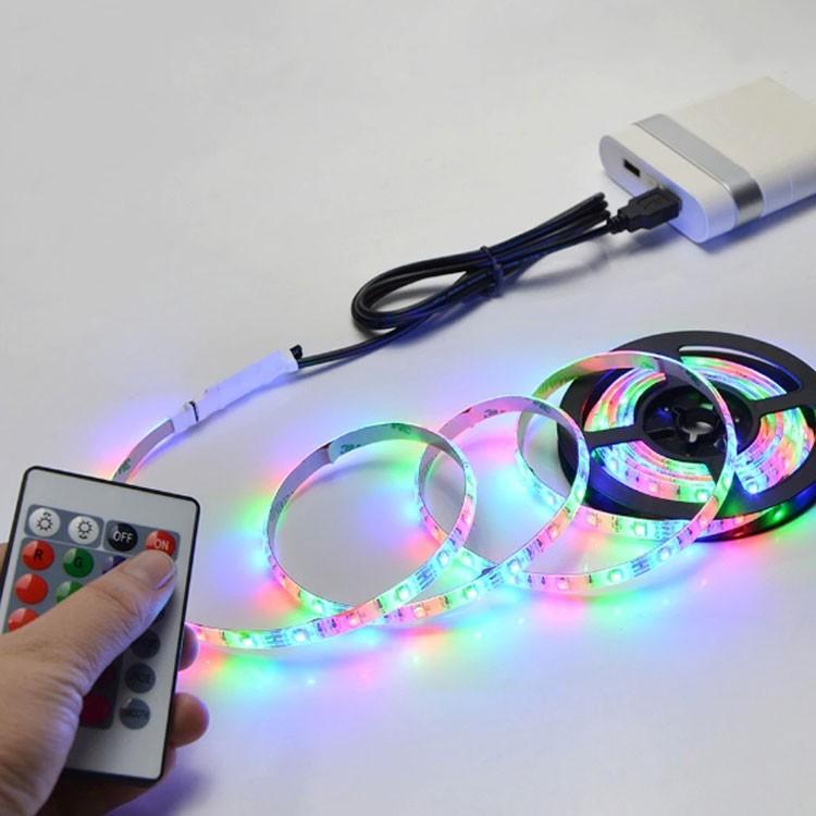 NISSIN LUX LED テープライト USB対応 3m SMD3528 5V LEDテープ RGB 間接照明 棚下照明 テレビの背景照明 ...