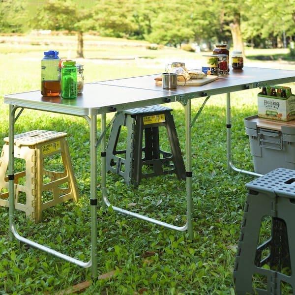 東谷 フォールディングテーブル ワイド D60 ブラウン ODL-557 : 日曜