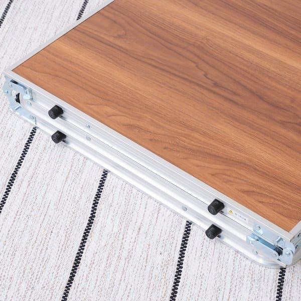 東谷 フォールディングテーブル ワイド D60 ブラウン ODL-557 : 日曜