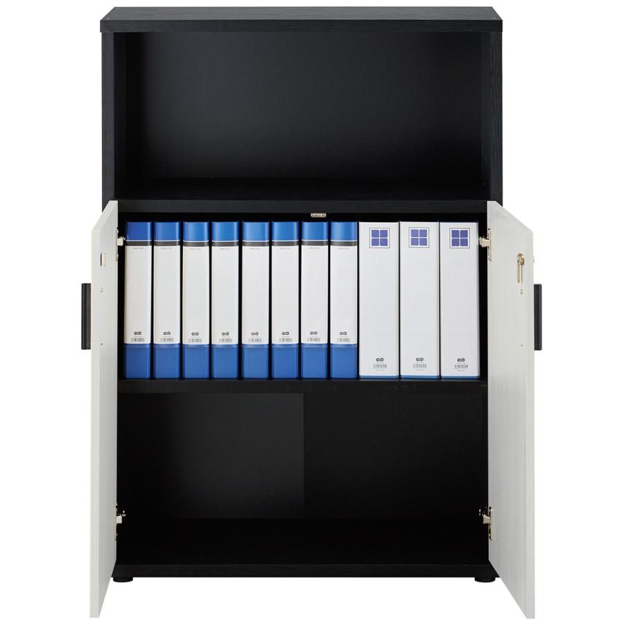 ニトリ 木製キャビネット(ブリザ2 E ハーフ扉 3段 BK/WW) : ニトリ Yahoo!店 - 通販 - Yahoo!ショッピング