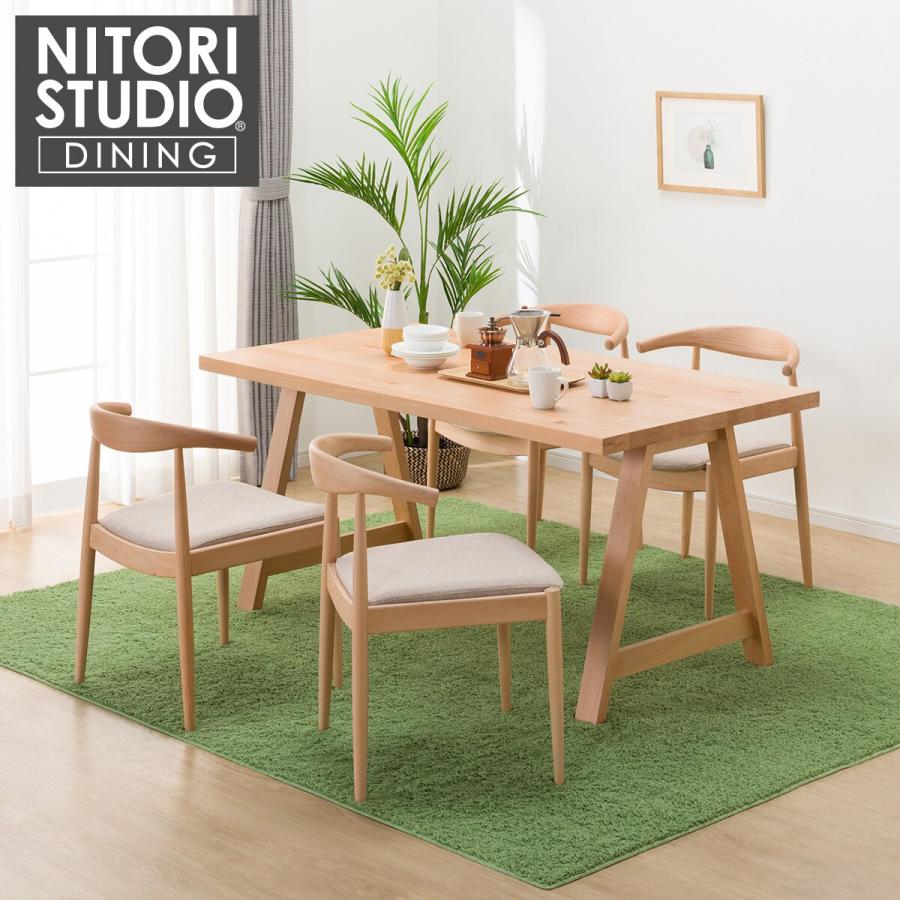 ダイニングテーブル5点セット(T-06A 150 NA/C-01D NA/AQ-BE) ニトリ 創業祭価格：1/6まで : 0000004012820-2110100001697 : ニトリ ...