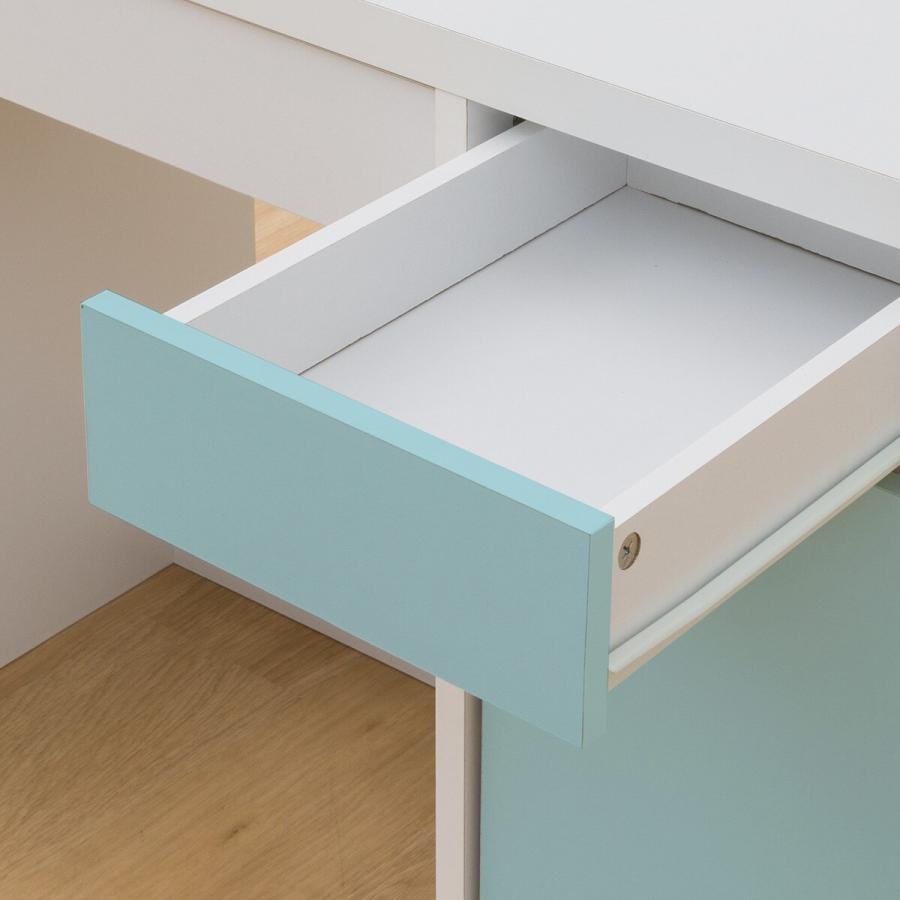 コンパクトデスク+上棚＋ワゴンセット(ES23 WH/TBL) ニトリ : 0000006545142-2110800002598 : ニトリ Yahoo!店 - 通販 - Yahoo!ショッピング