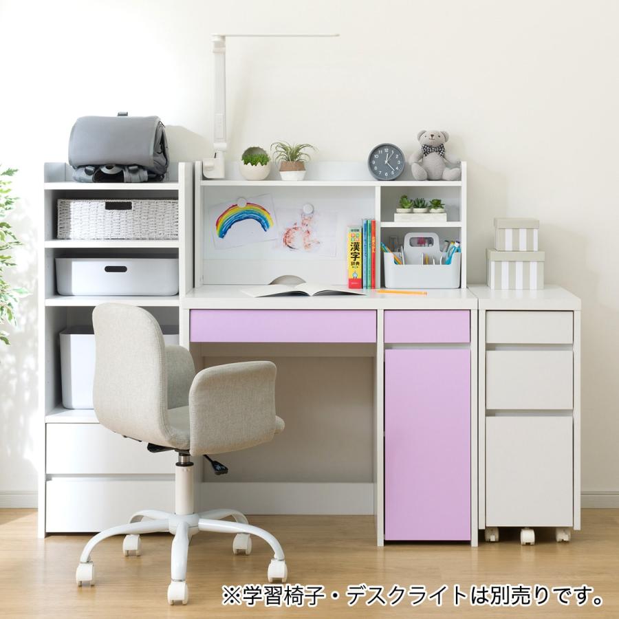 コンパクトデスク+上棚＋ワゴン＋シェルフセット(ES23 WH/PU) ニトリ : 0000006545143-0000000000004 : ニトリ Yahoo!店 - 通販 - Yahoo ...